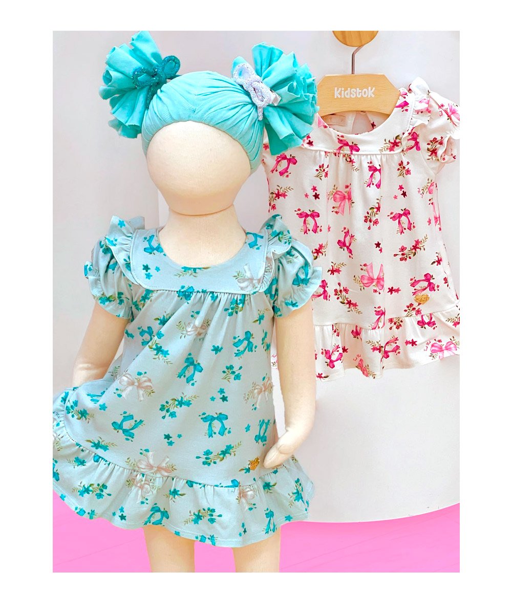 Vestido Menina Laço Floral - Trick Nick