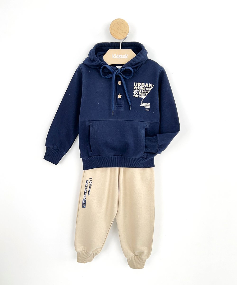Conjunto Menino Blusão c/ Capuz e Calça Moletinho Urban - Angerô